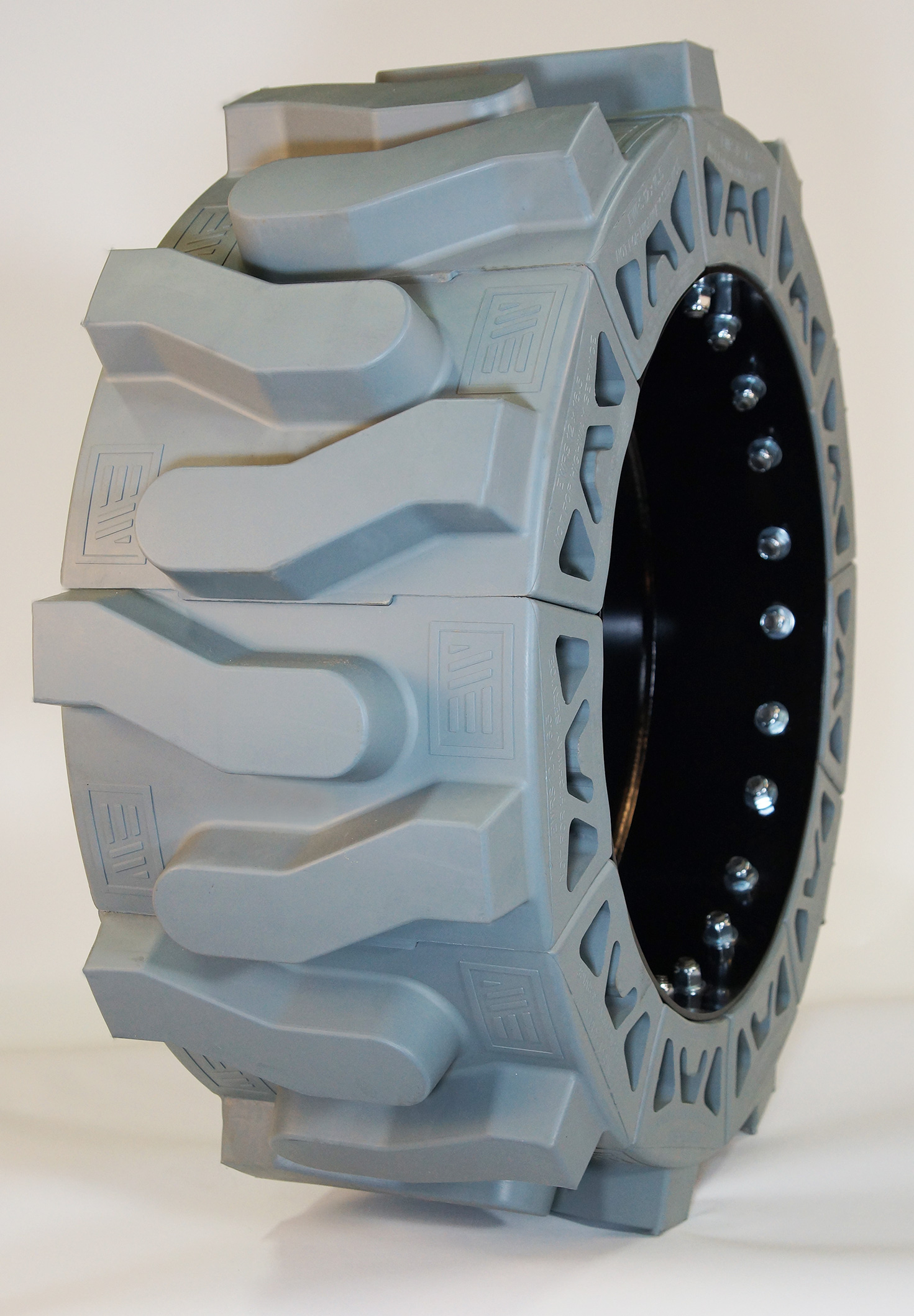 Evolution Wheel - Non Marking Deep Lug Solid Bobcat Tires